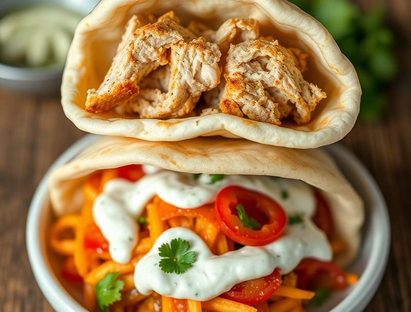 Savoring the Essence of the Aegean Greek Chicken Gyros with Tangy ...